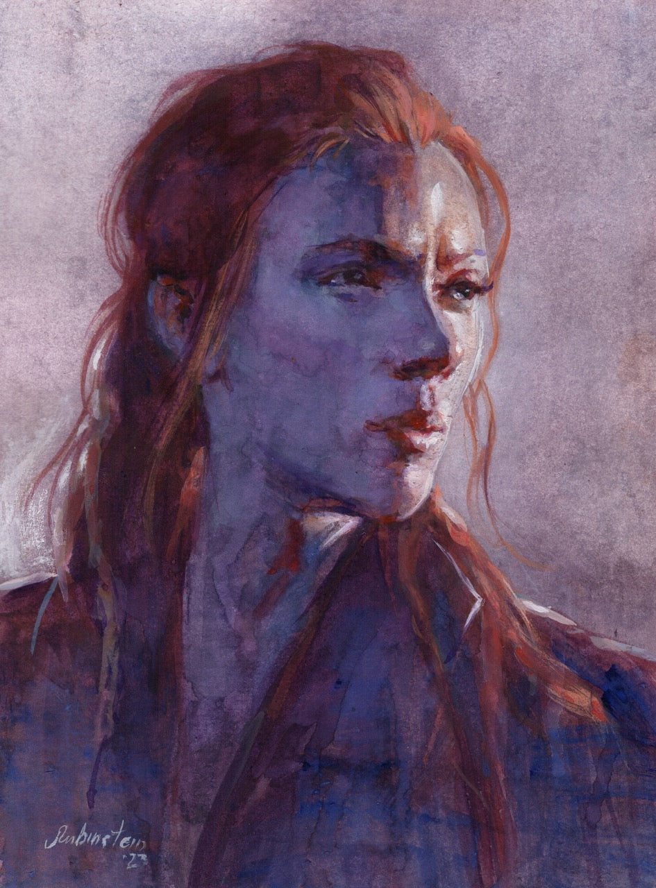 Black Widow / Scarlett Johansson Portrait – Joe Rubinstein Art